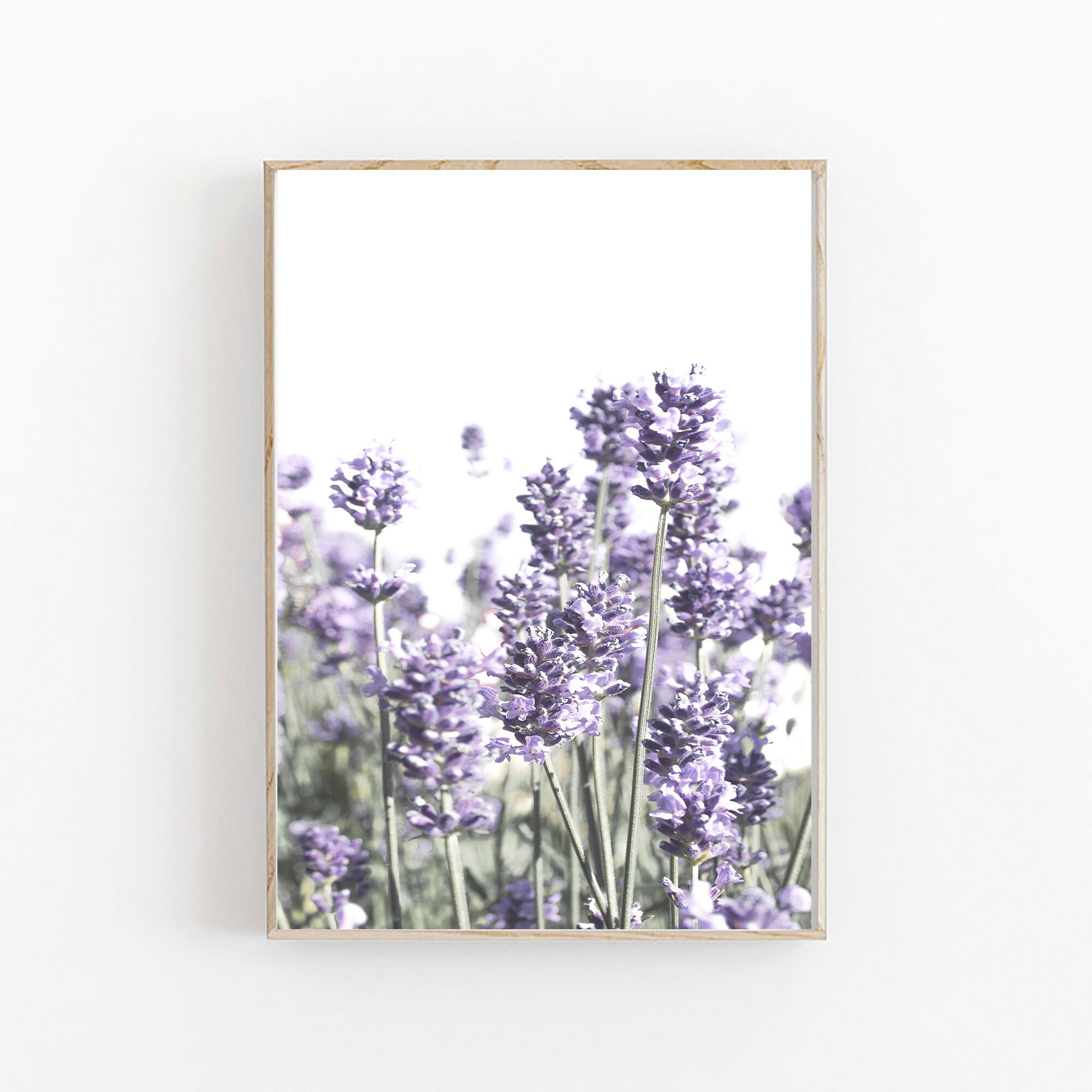 Lavender Flowers Print Modern Farmhouse Printable Art - Etsy