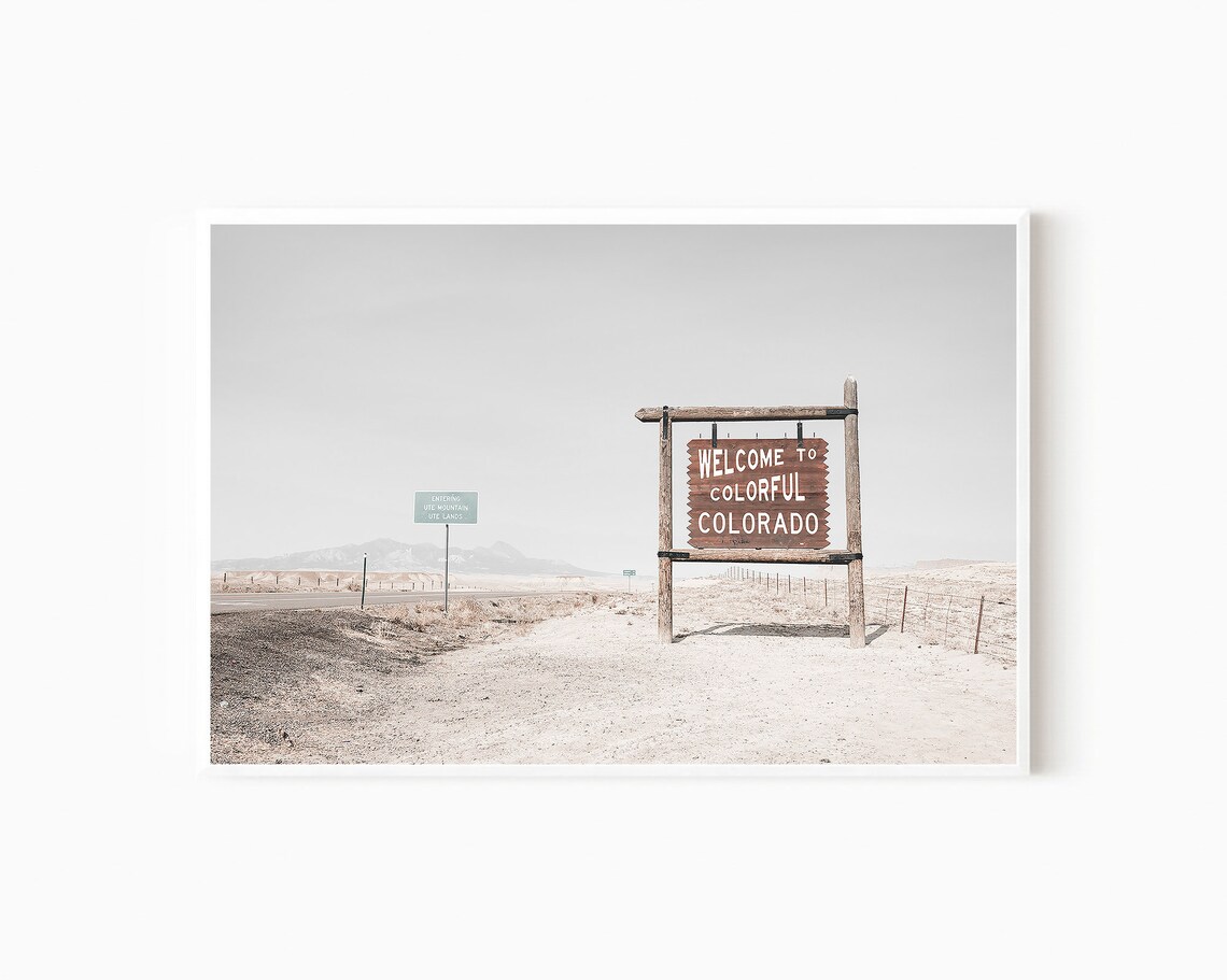 Colorado Print, Colorado Wall Art, Welcome to Colorado Print, Colorful ...