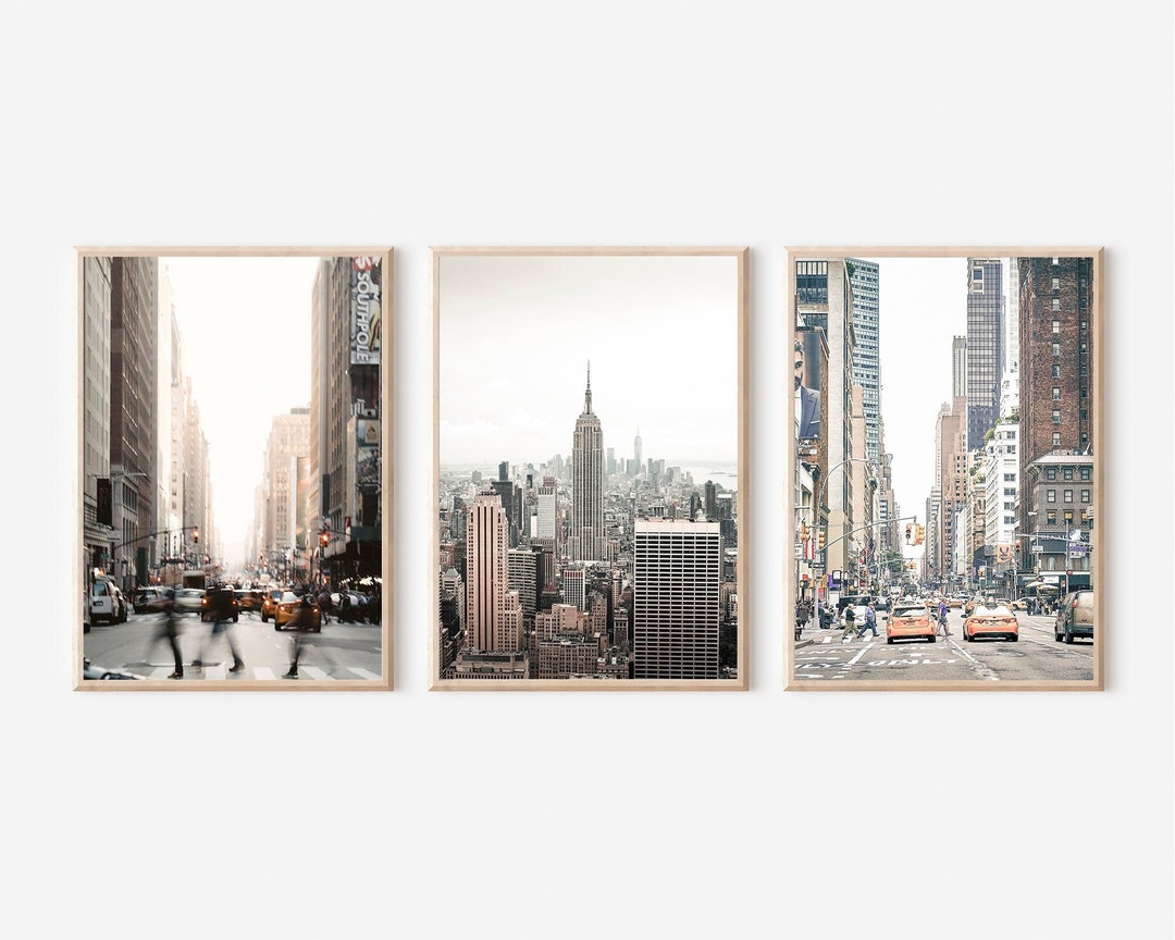New York City Set of 3 New York Photo Print New York Home Decor ...