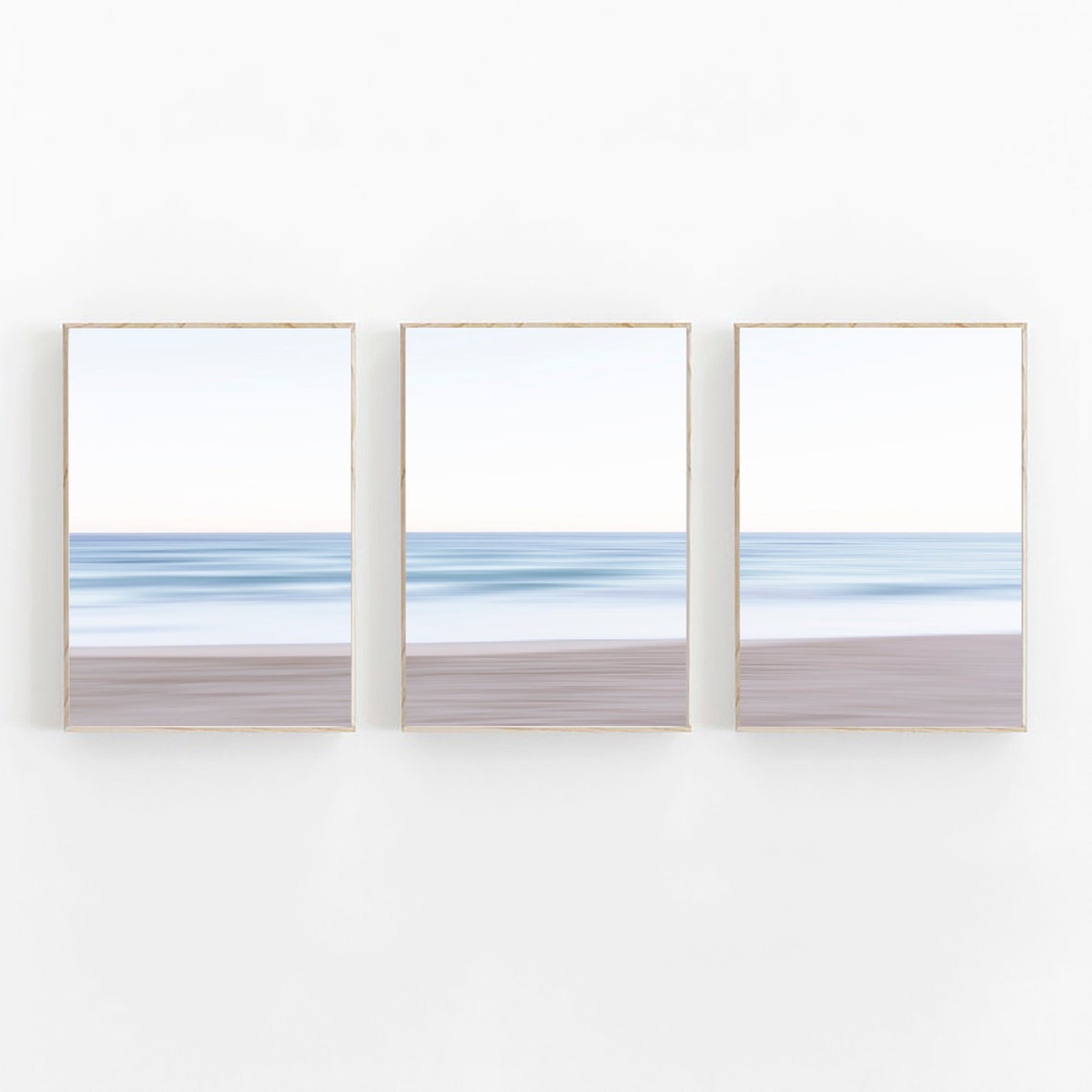 Ocean Beach Print Set of 3 Ocean Wall Art Coastal Decor | Etsy