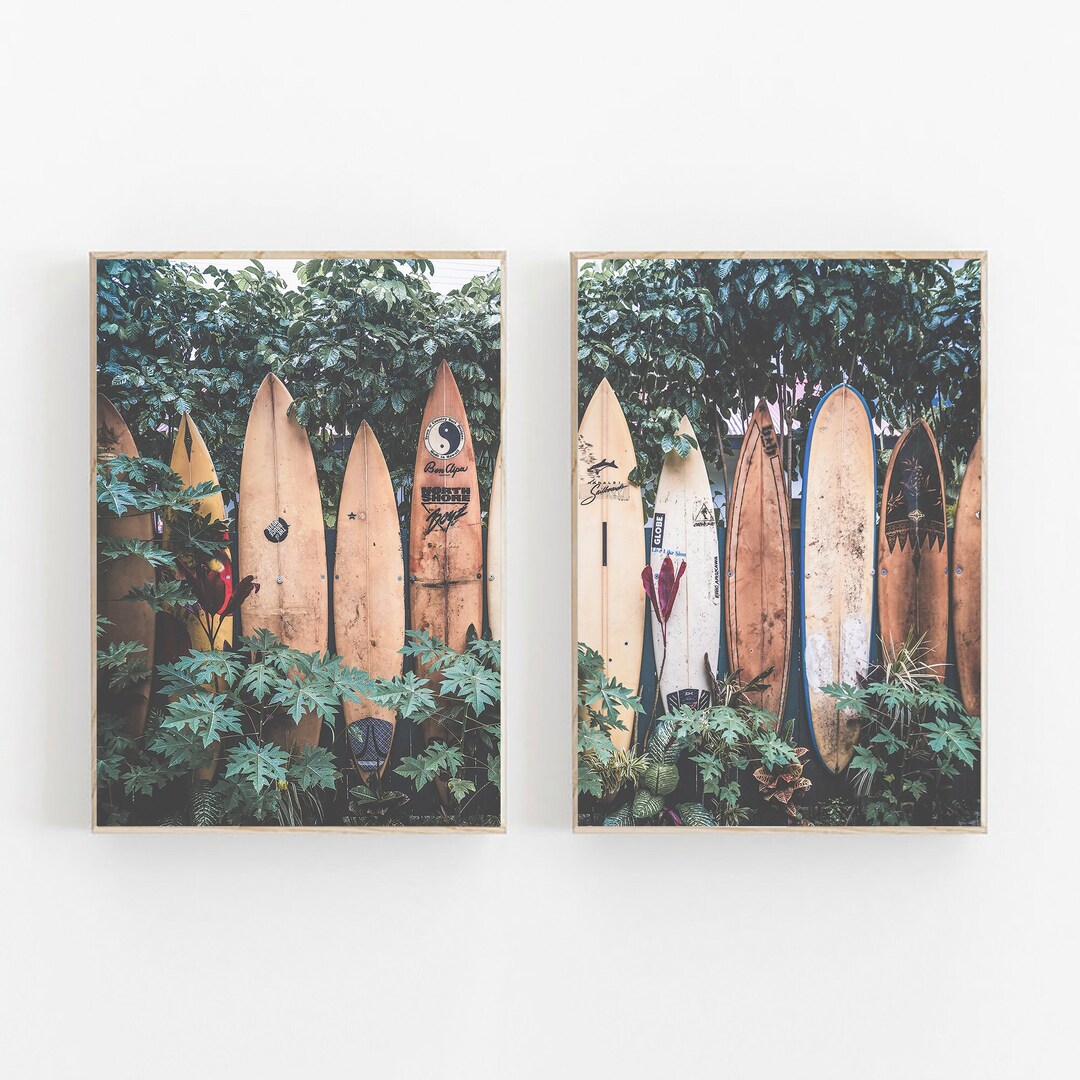 Surfboard Print Surfboard Poster Surfboard Wall Art Surfing Prints ...