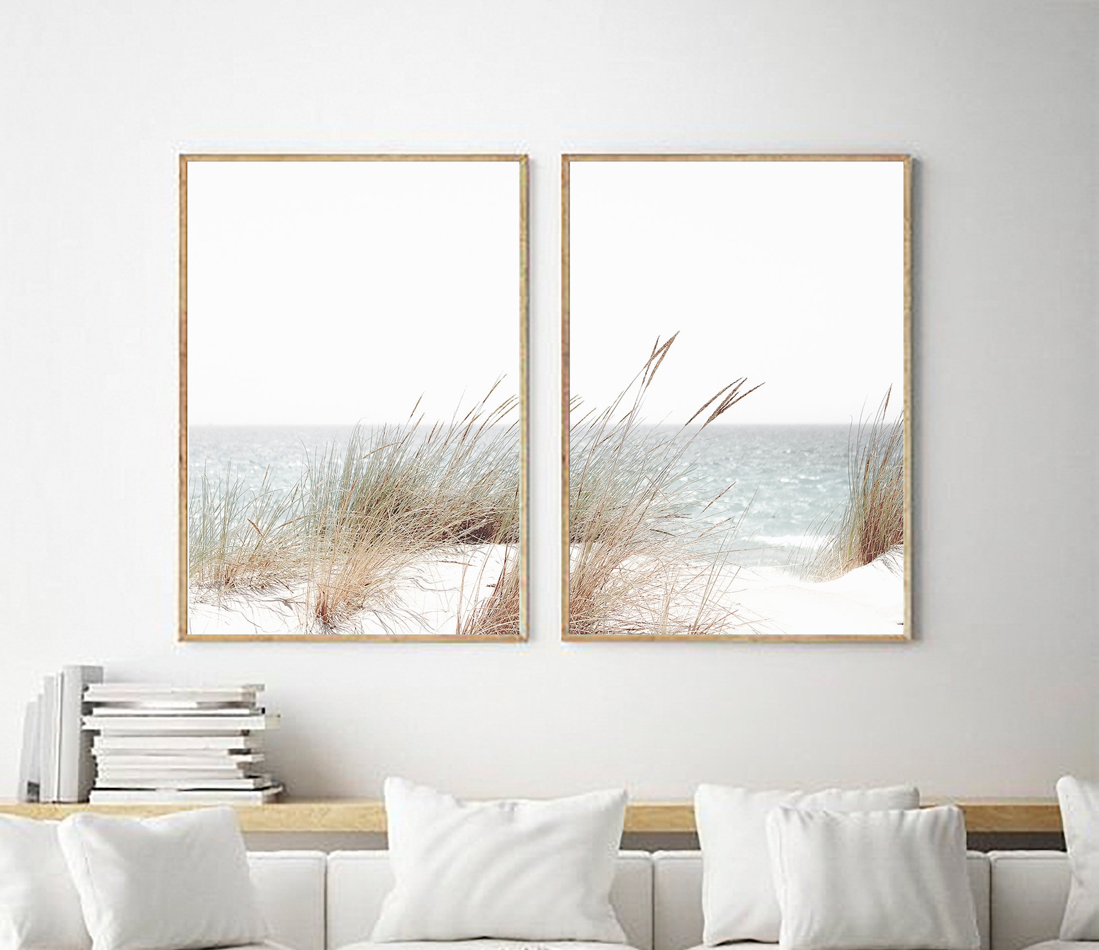 Beach Print Set of 2 Coastal Prints Set of 2 Modern | Etsy