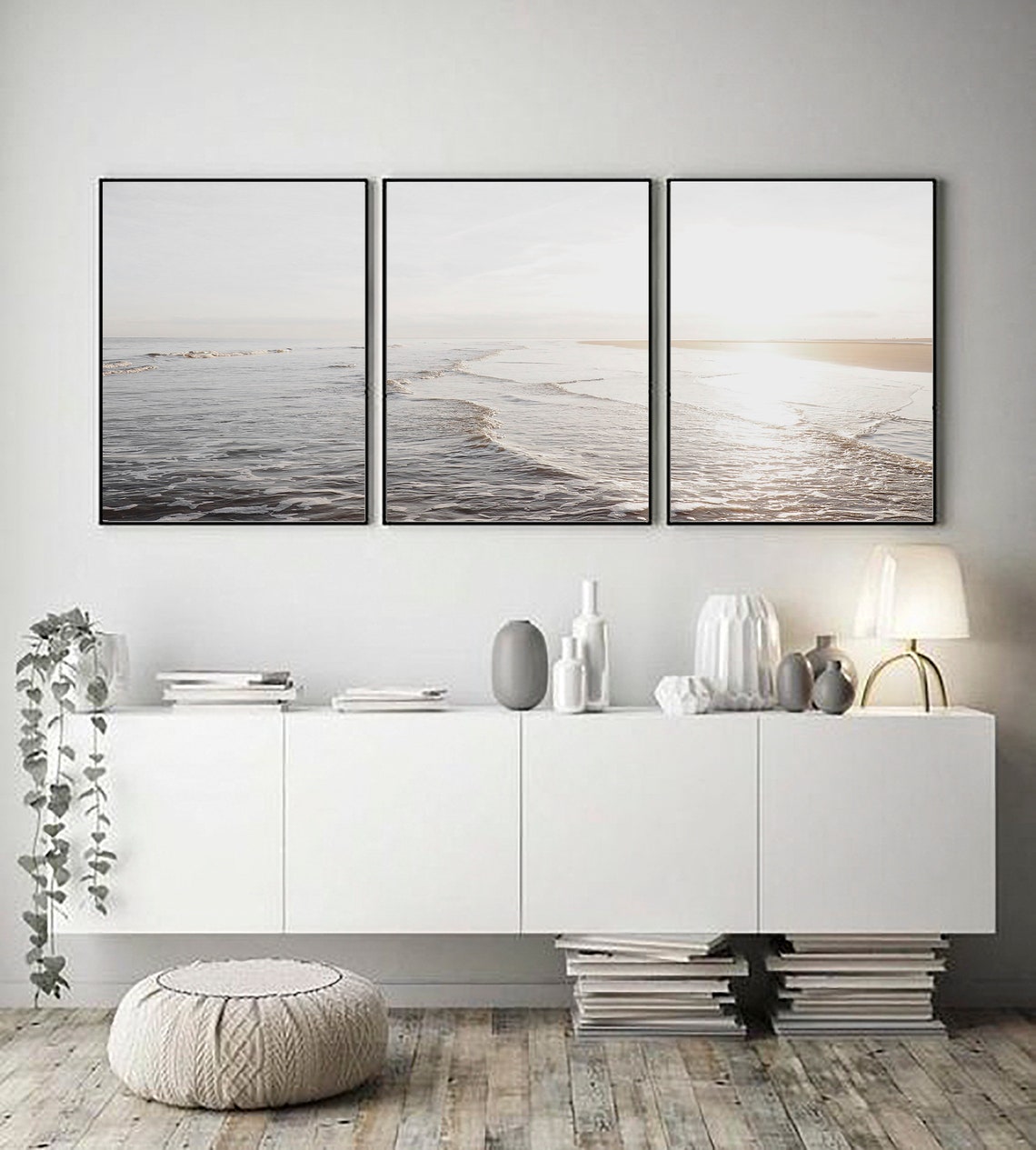 Ocean Beach Print Set of 3 Coastal Art Prints Printable Wall - Etsy
