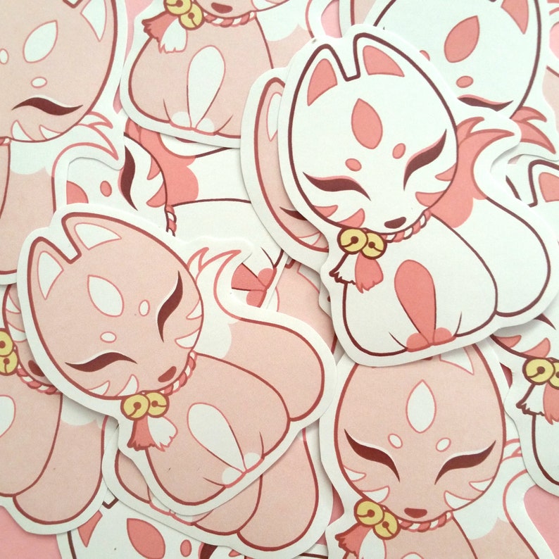 Kitsune Sticker | Etsy