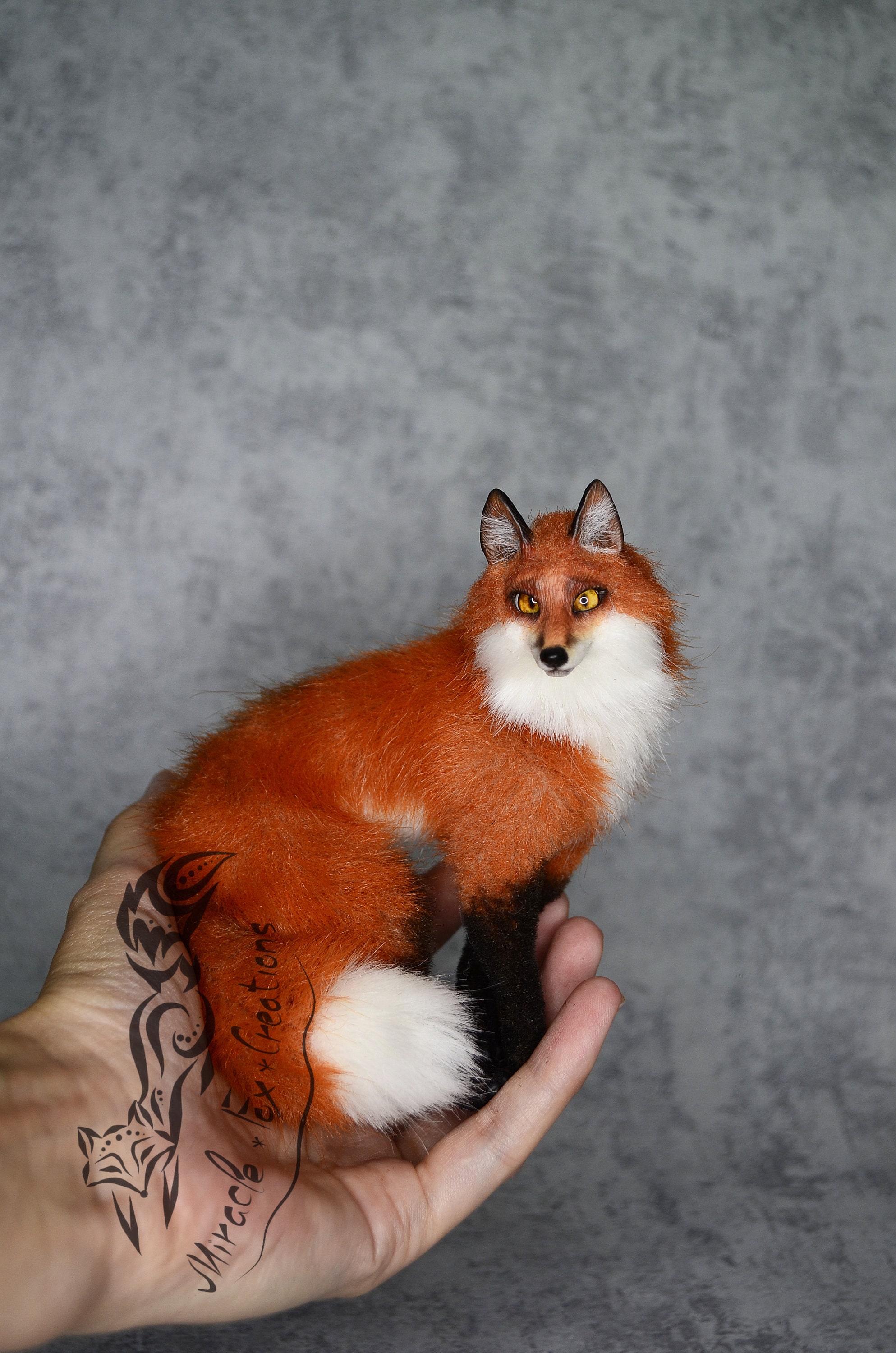 Red Fox / Fluffy fox / Movable toy | Etsy