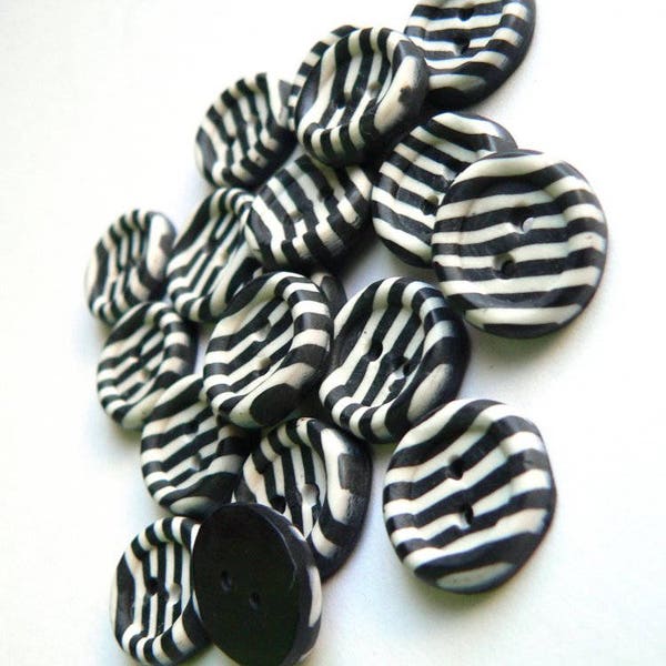 Striped Buttons - Etsy
