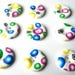 White Planet Buttons X 6 Handmade in Polymer Clay - Etsy