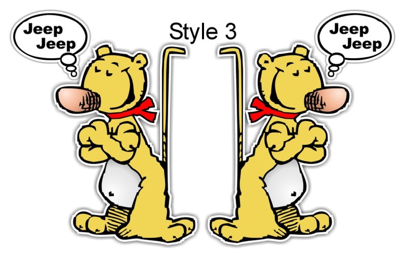 EUGENE the JEEP cartoon Character Vinyl Decal Set - Etsy