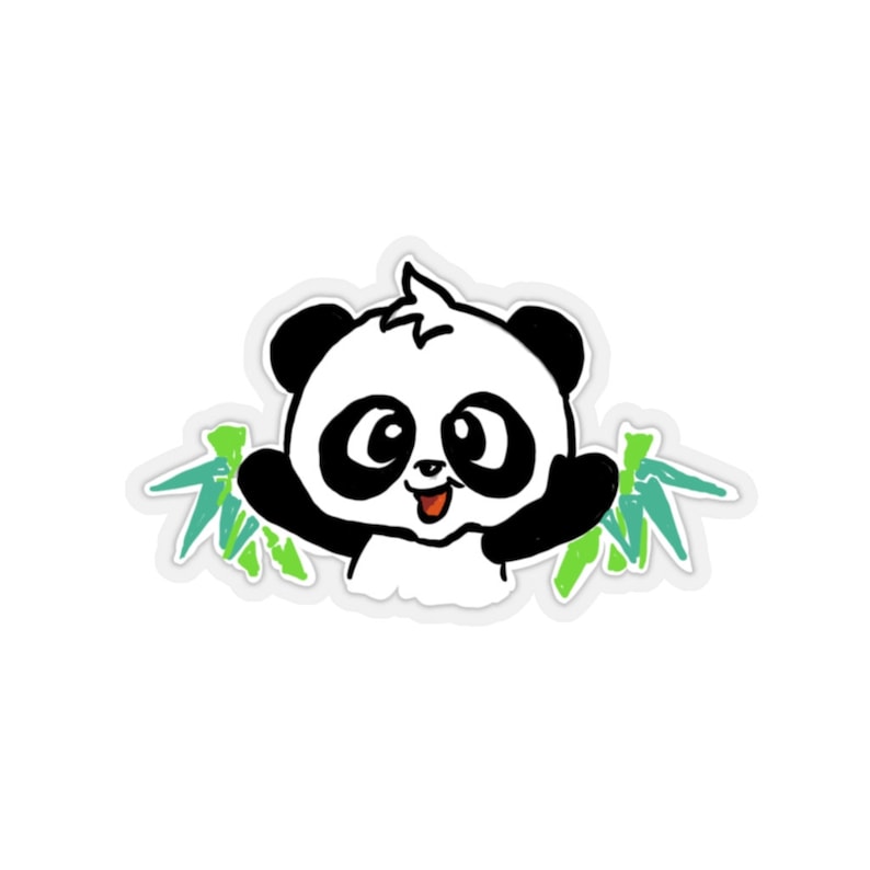 Hello Panda Sticker - Etsy