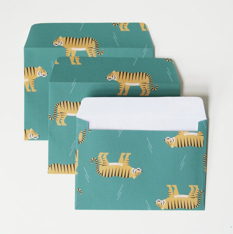 Stationary set safari animals postcard notebook blocnote | Etsy