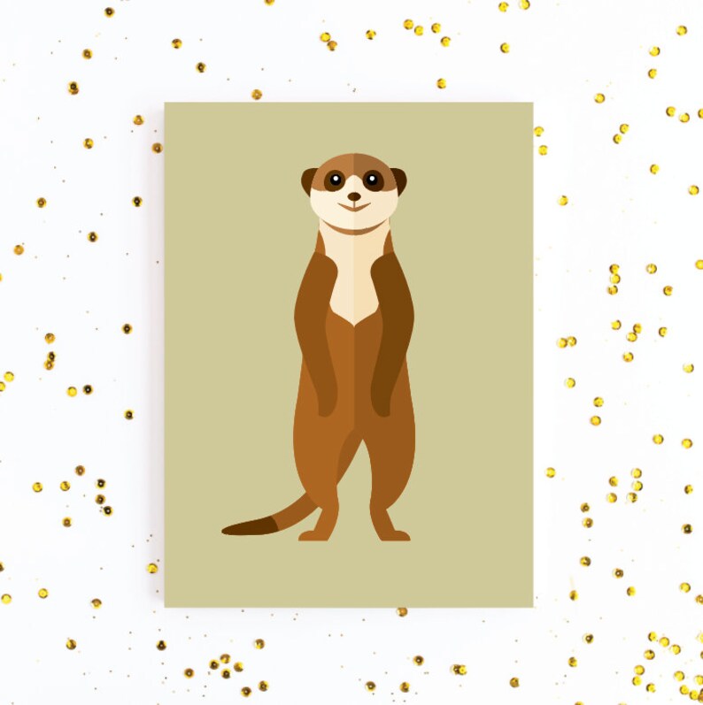 Stationary set safari animals postcard notebook blocnote | Etsy