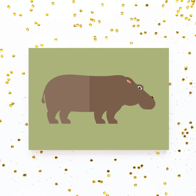 Stationary set safari animals postcard notebook blocnote | Etsy