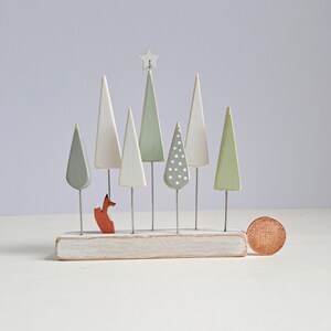 TINY, Tiny Fox in the Trees, Nature Inspired Handmade Wooden Winter ...