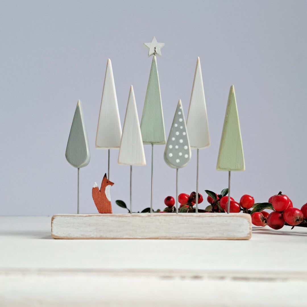 TINY, Tiny Fox in the Trees, Nature Inspired Handmade Wooden Winter ...