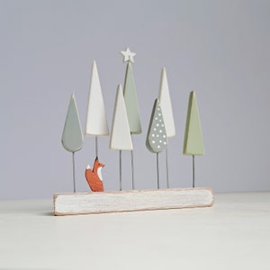 TINY, Tiny Fox in the Trees, Nature Inspired Handmade Wooden Winter ...