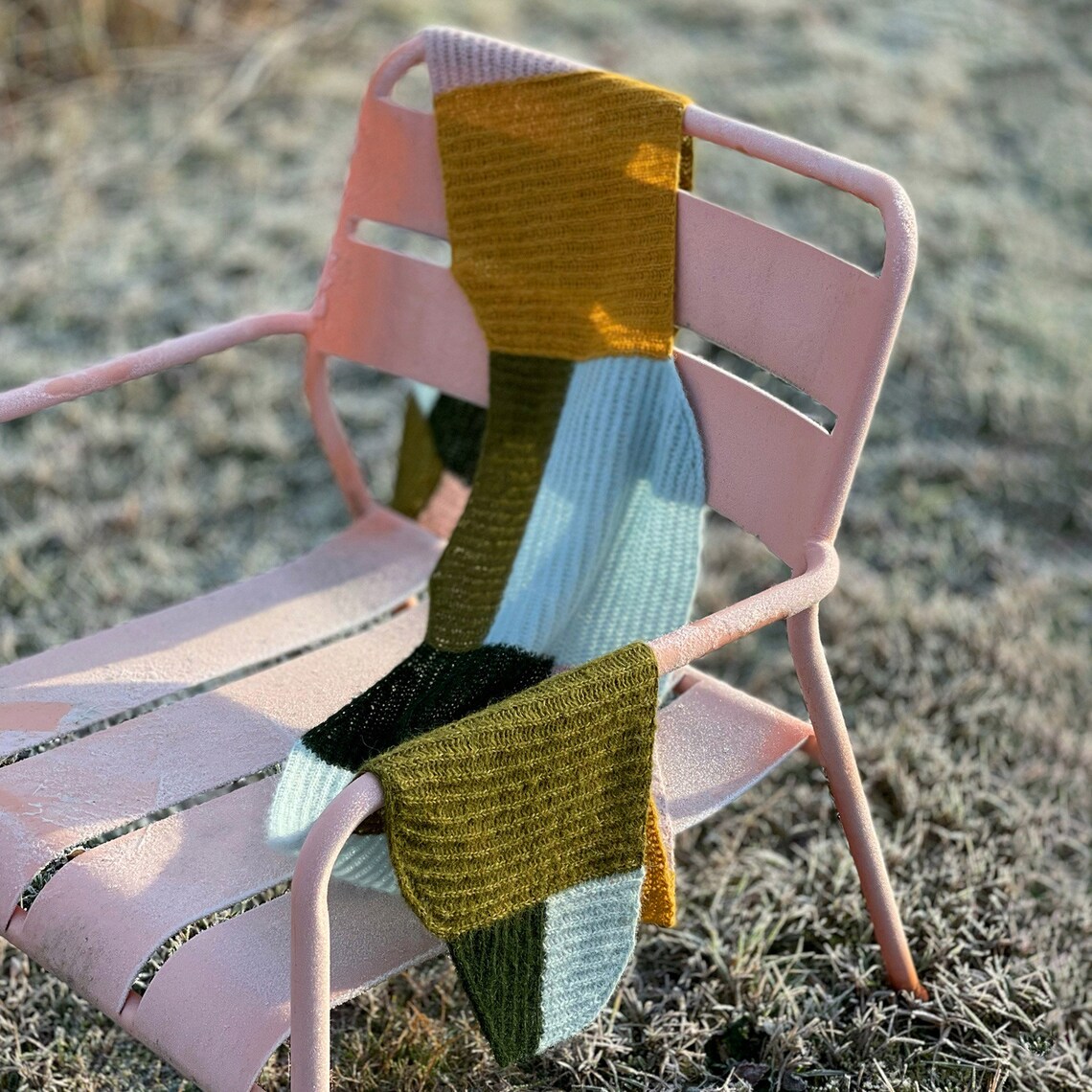 Knitting Pattern Forming Scarf With Abstract Shapes - English - Etsy