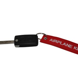 Airplane Keys Keychain | Luggage Tag | Red & White | High Quality ...