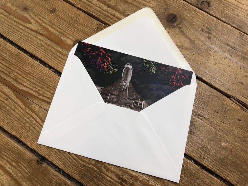 Birthday Card "happy Birthday" -concorde Fireworks Night | A6 Card With ...