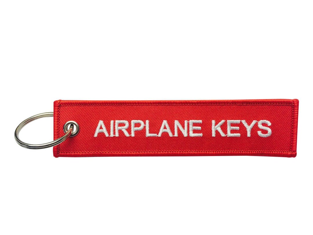 Airplane Keys Keychain | Luggage Tag | Red & White | High Quality ...