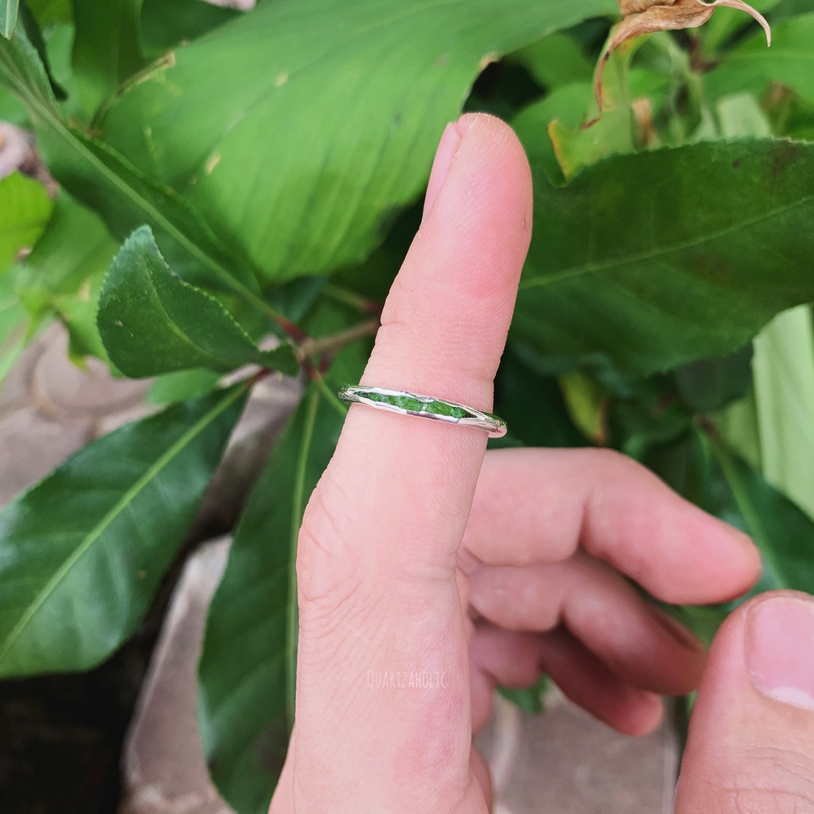 Hidden Gems Ring Raw Gems Silver Ring Anniversary Ring - Etsy