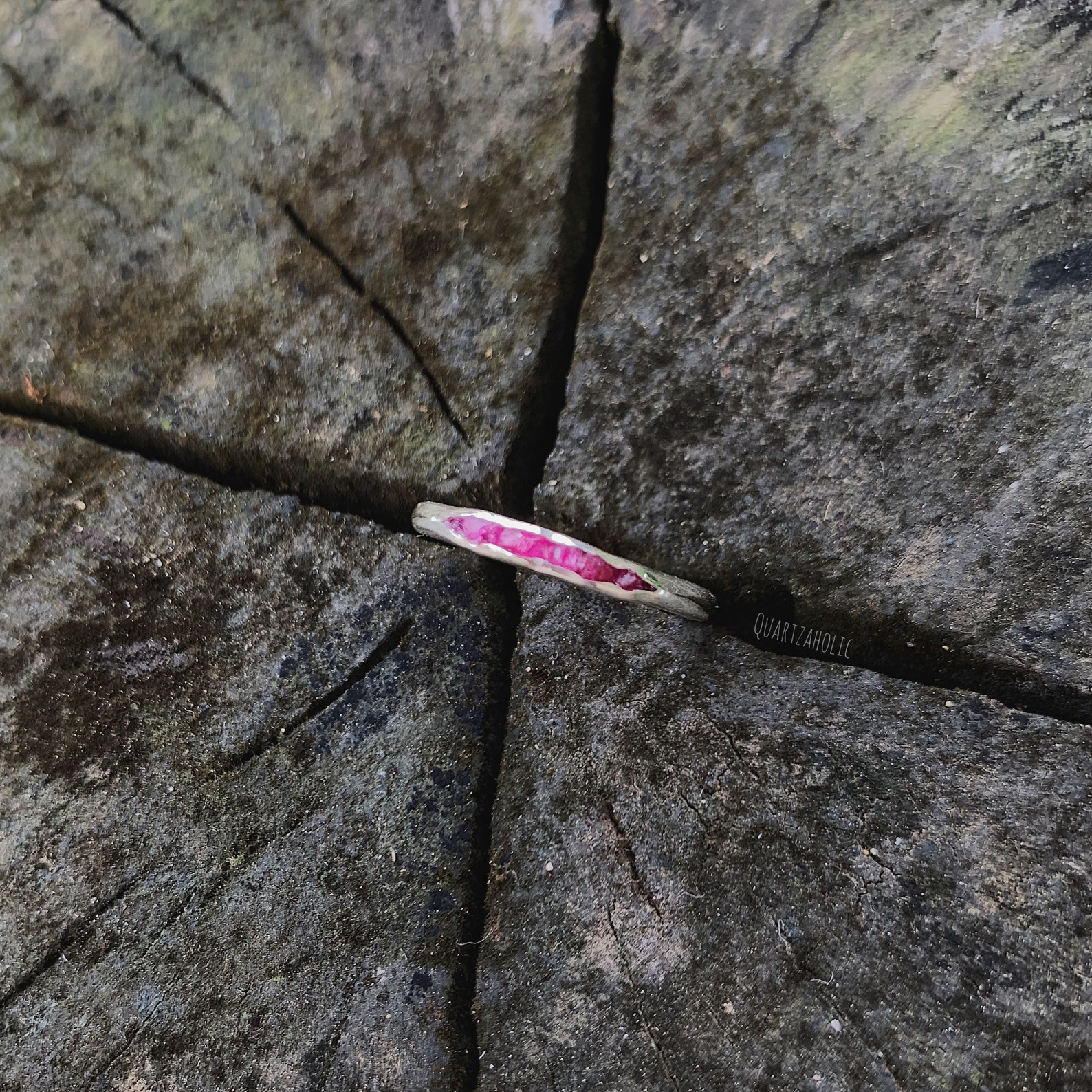 Hidden Gems Ring Raw Gems Silver Ring Anniversary Ring - Etsy