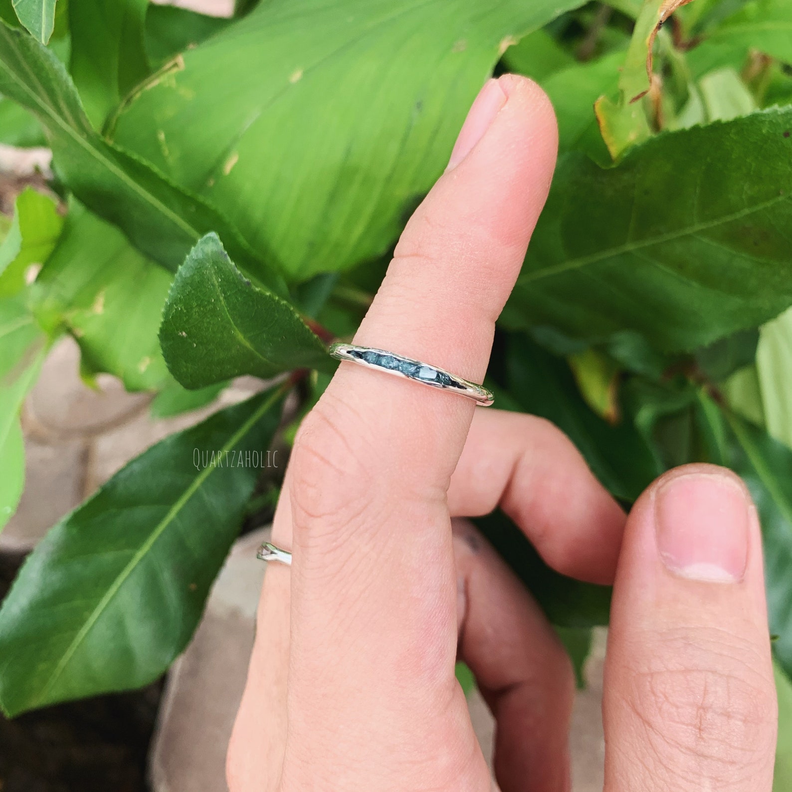 Hidden Gems Ring Raw Gems Silver Ring Anniversary Ring - Etsy