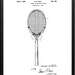 Tennis & Badminton Racket 1925 Original Patent Print Blueprint Drawing ...