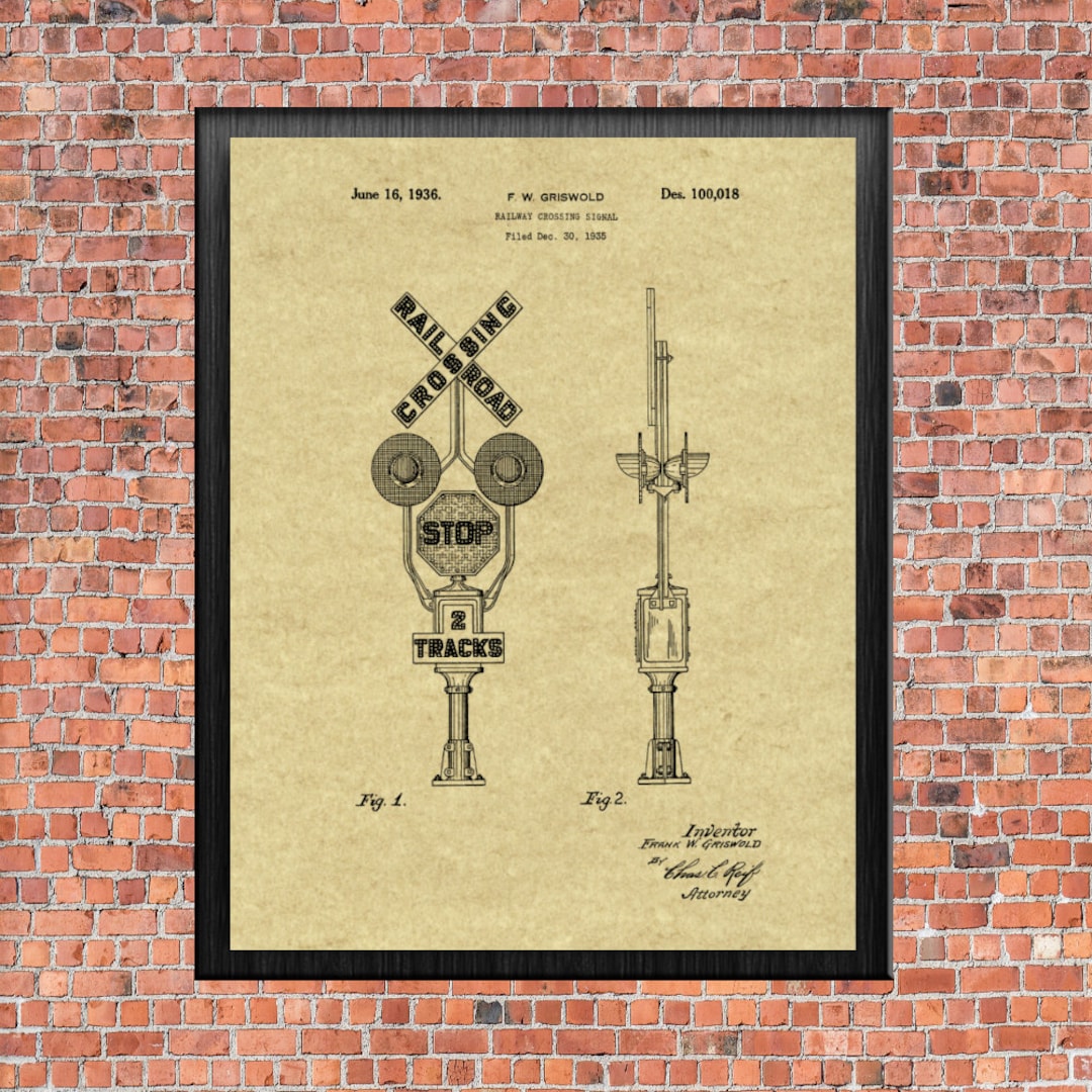 Railway Crossing Signal 1936 Original Patent Print Blueprint Drawing ...