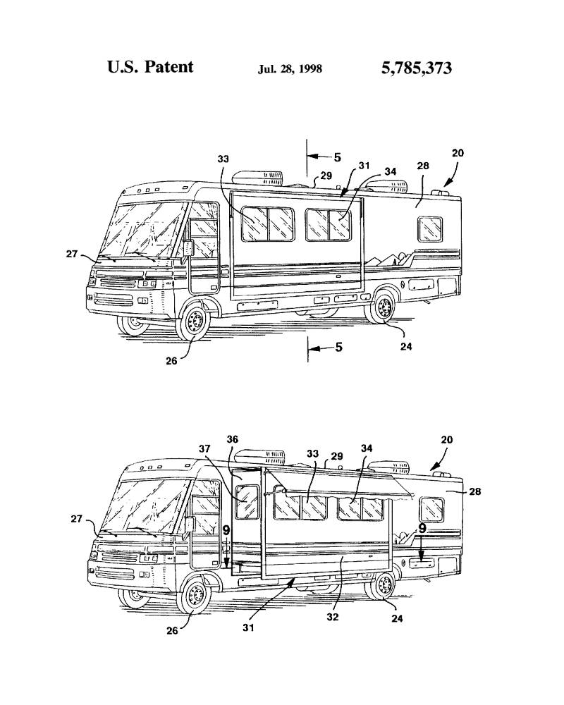 Motorhome Campervan RV Winnebago Original Patent Print Blueprint ...
