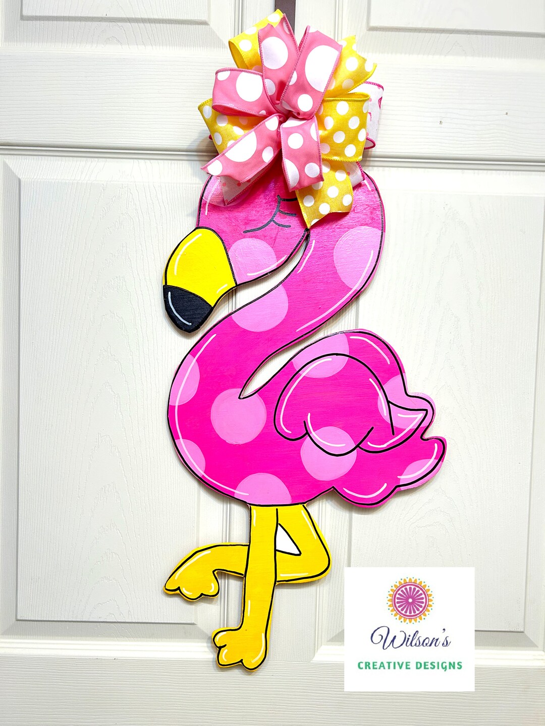 Flamingo Door Hanger for Porch, Summer Decoration for Front Door ...