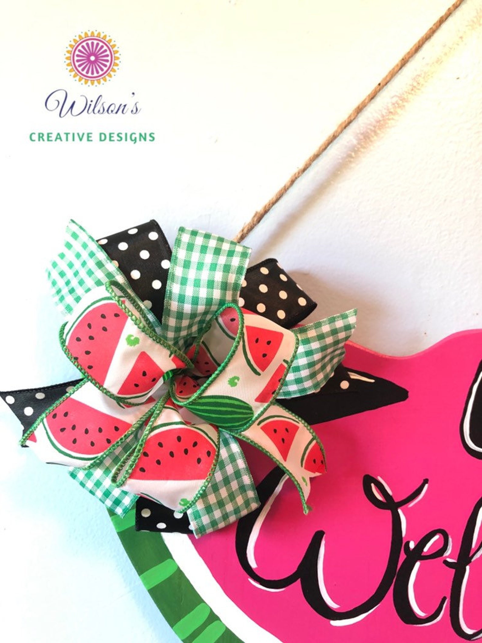 Watermelon Door Hanger Summer Door Hanger Welcome Door - Etsy