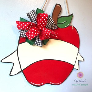 Apple Door Hanger, Teacher Door Hanger, Teacher Appreciation Gift, Back ...