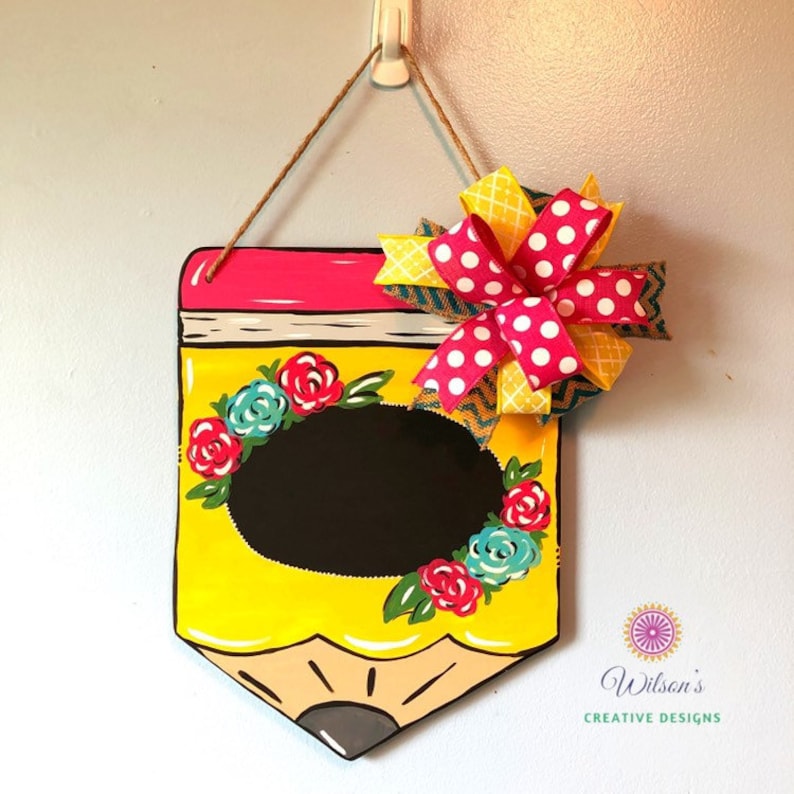 Teacher's Door Hanger Pencil Door Hanger Classroom Door | Etsy