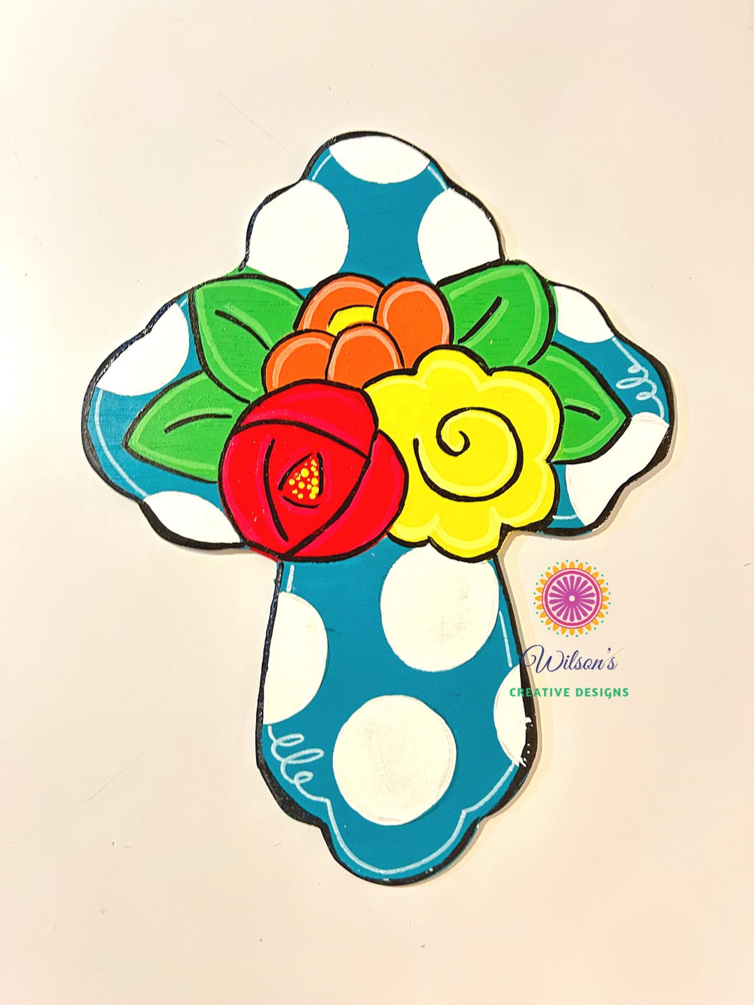 Cross Wreath Attachment, Cross Home Decor, Easter Wall Hanger, Spring ...