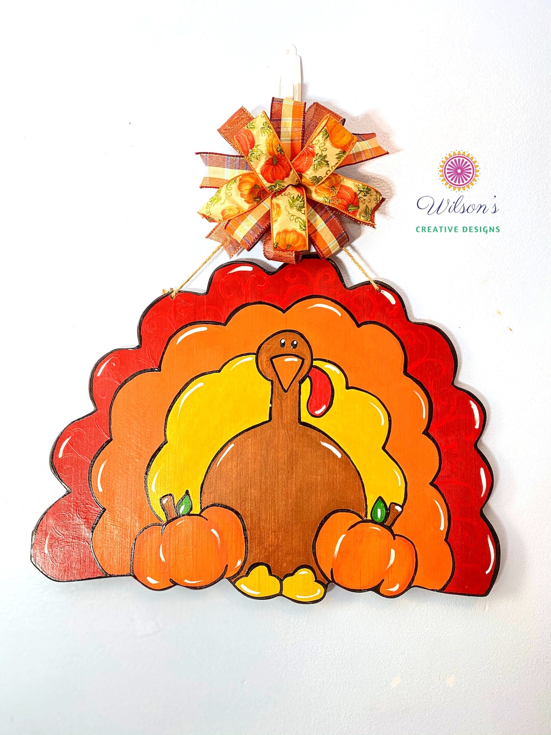 Turkey Door Hanger, Thanksgiving Door Hanger, Fall Door ...