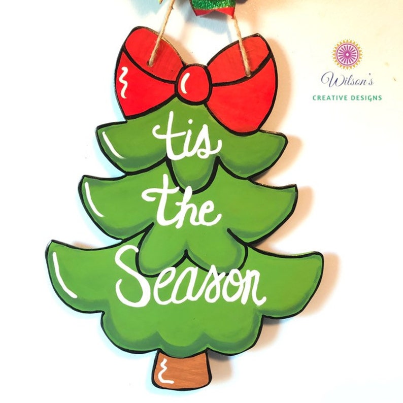 Christmas Tree Door Hanger Christmas Door Hanger Christmas | Etsy