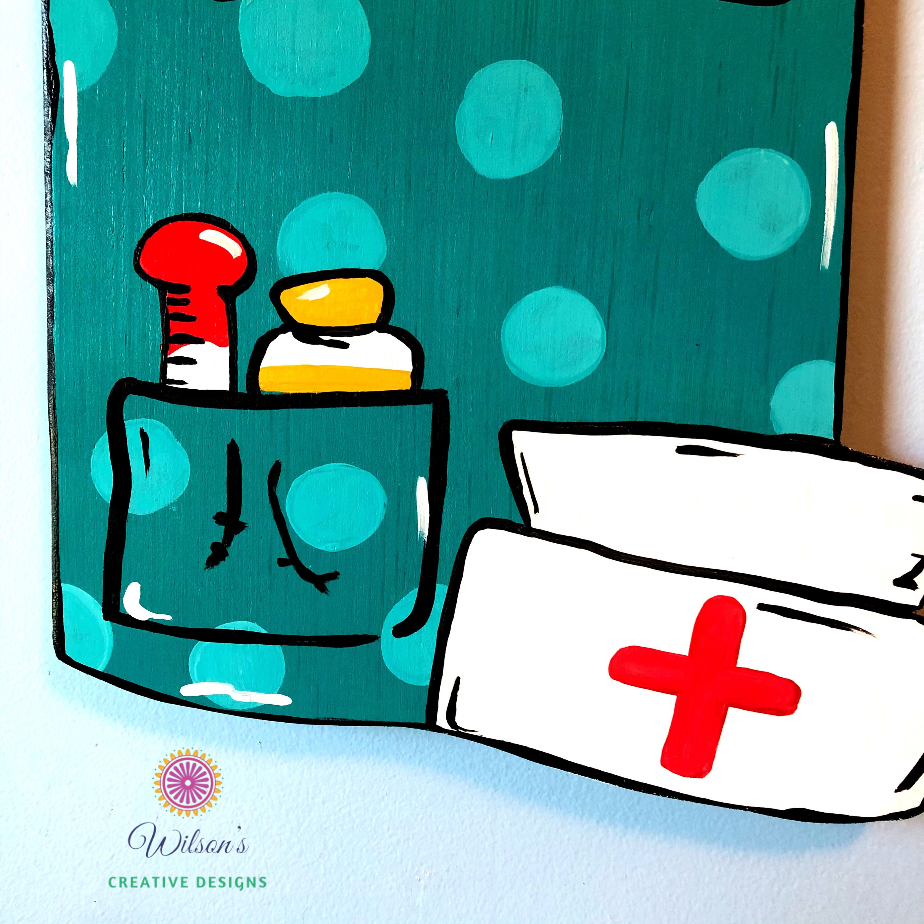 Scrub Door Hanger for Front Door Nurse Scrub Door Decor | Etsy