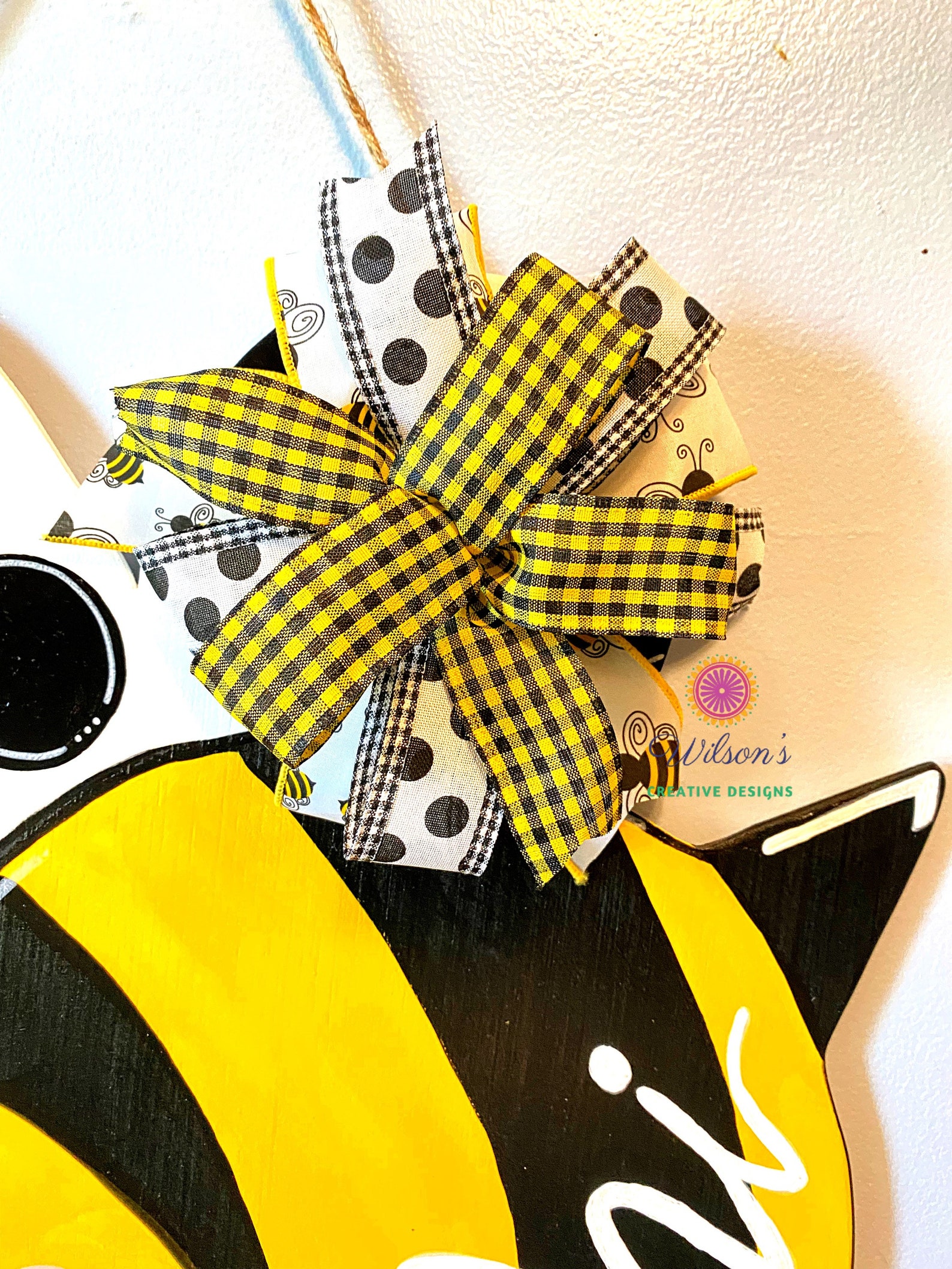 Bee Door Hanger for Front Door Bee Decor for Classroom Bee | Etsy