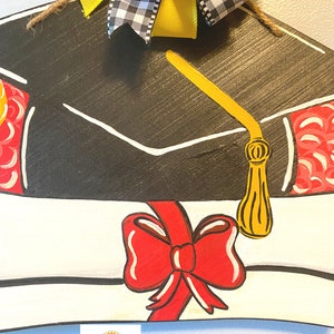 Graduation Door Hanger for the Front Door, Graduate Cap and Diploma ...