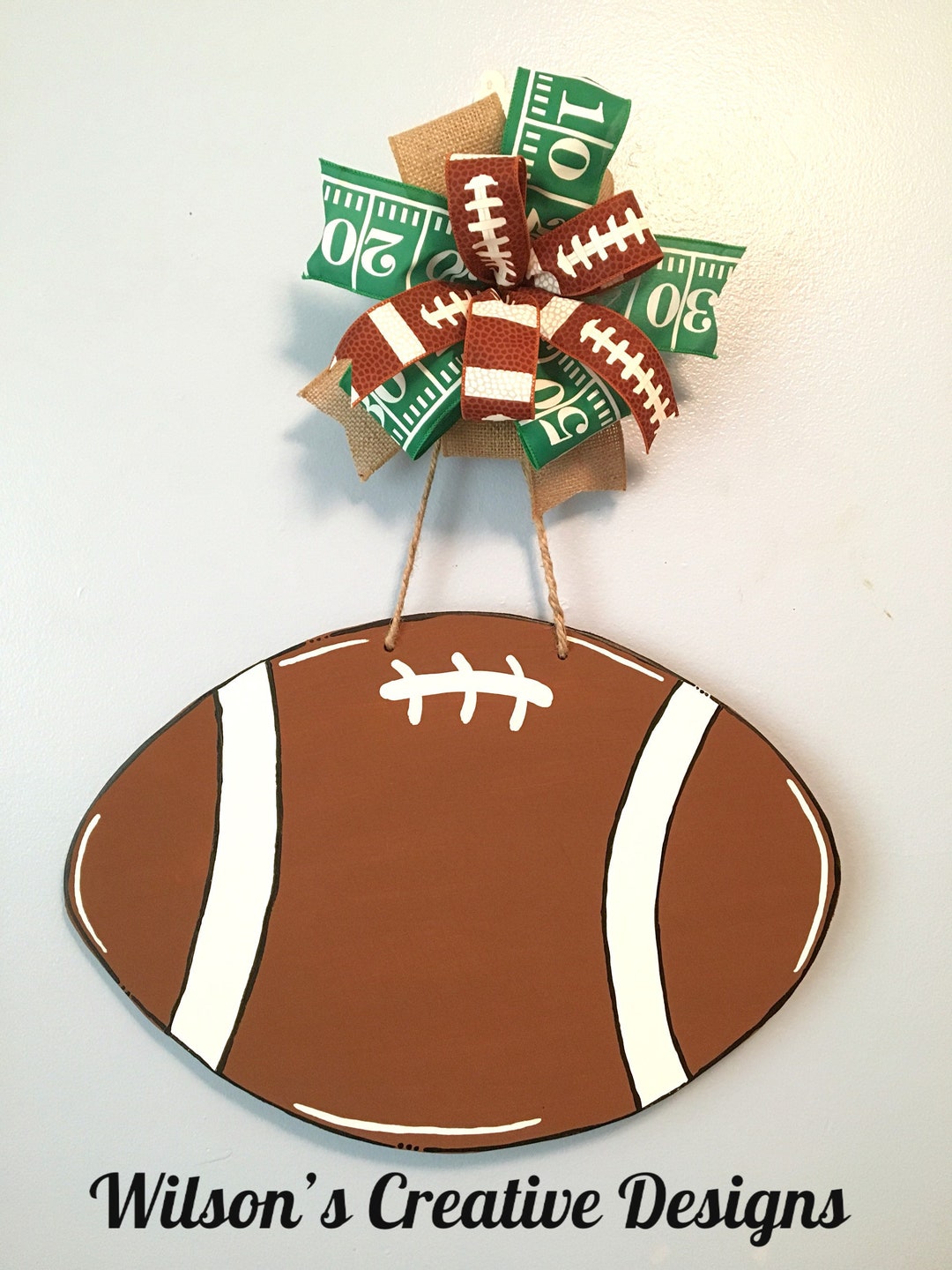 Football Door Hanger, Personalize Football Door Hanger, Football, Door ...