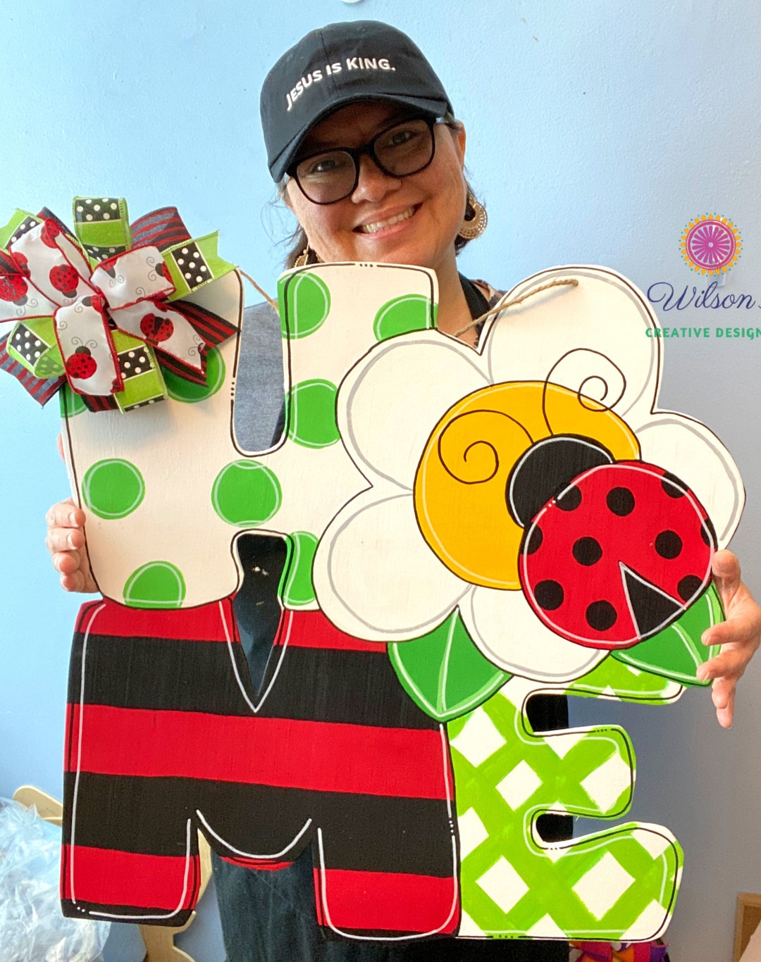 Spring and Summer Home Door Hanger With Ladybug for Front Door - Etsy