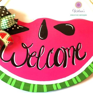 Watermelon Door Hanger Summer Door Hanger Welcome Door - Etsy
