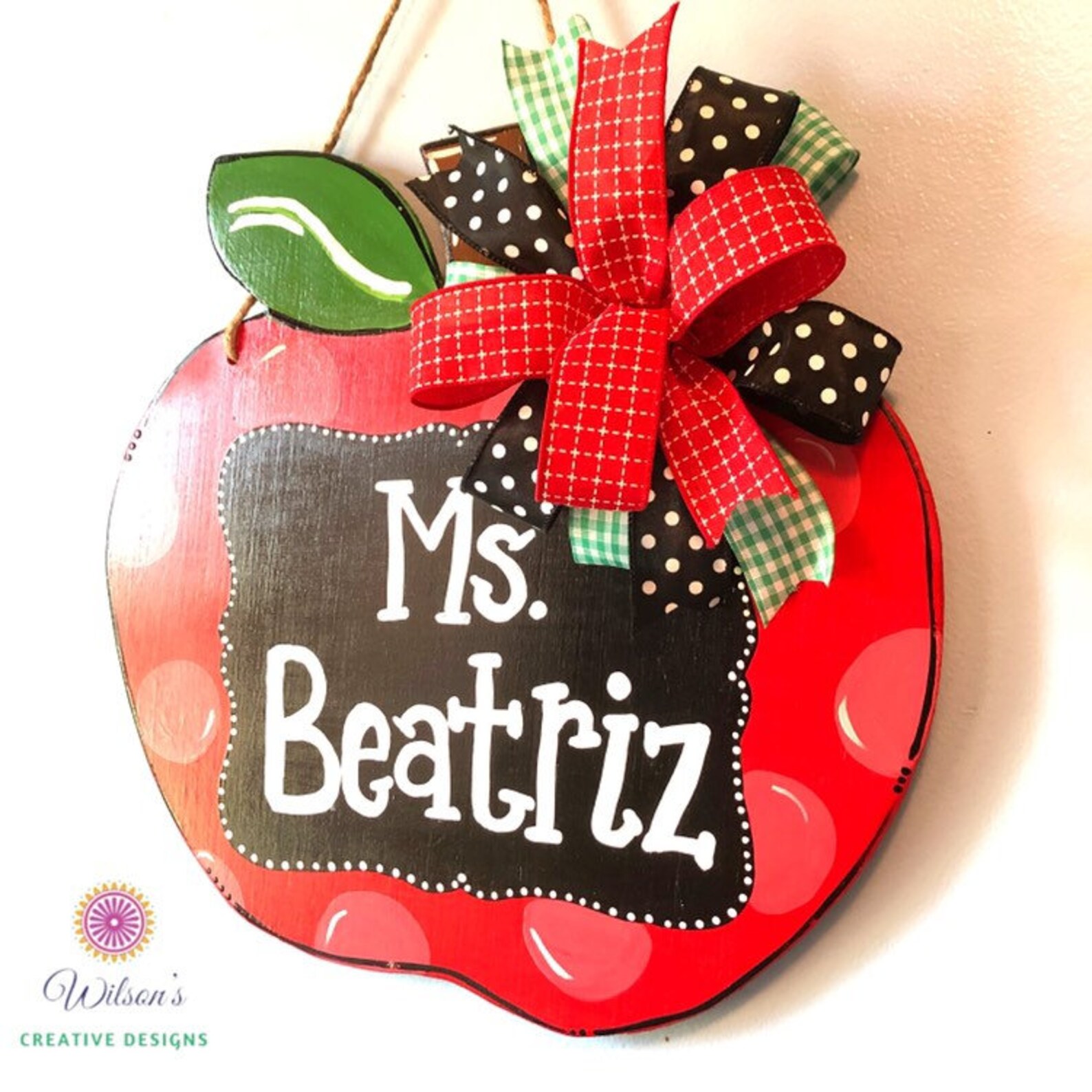 Teacher Door Hanger Teachers Apple Door Hanger Teacher - Etsy