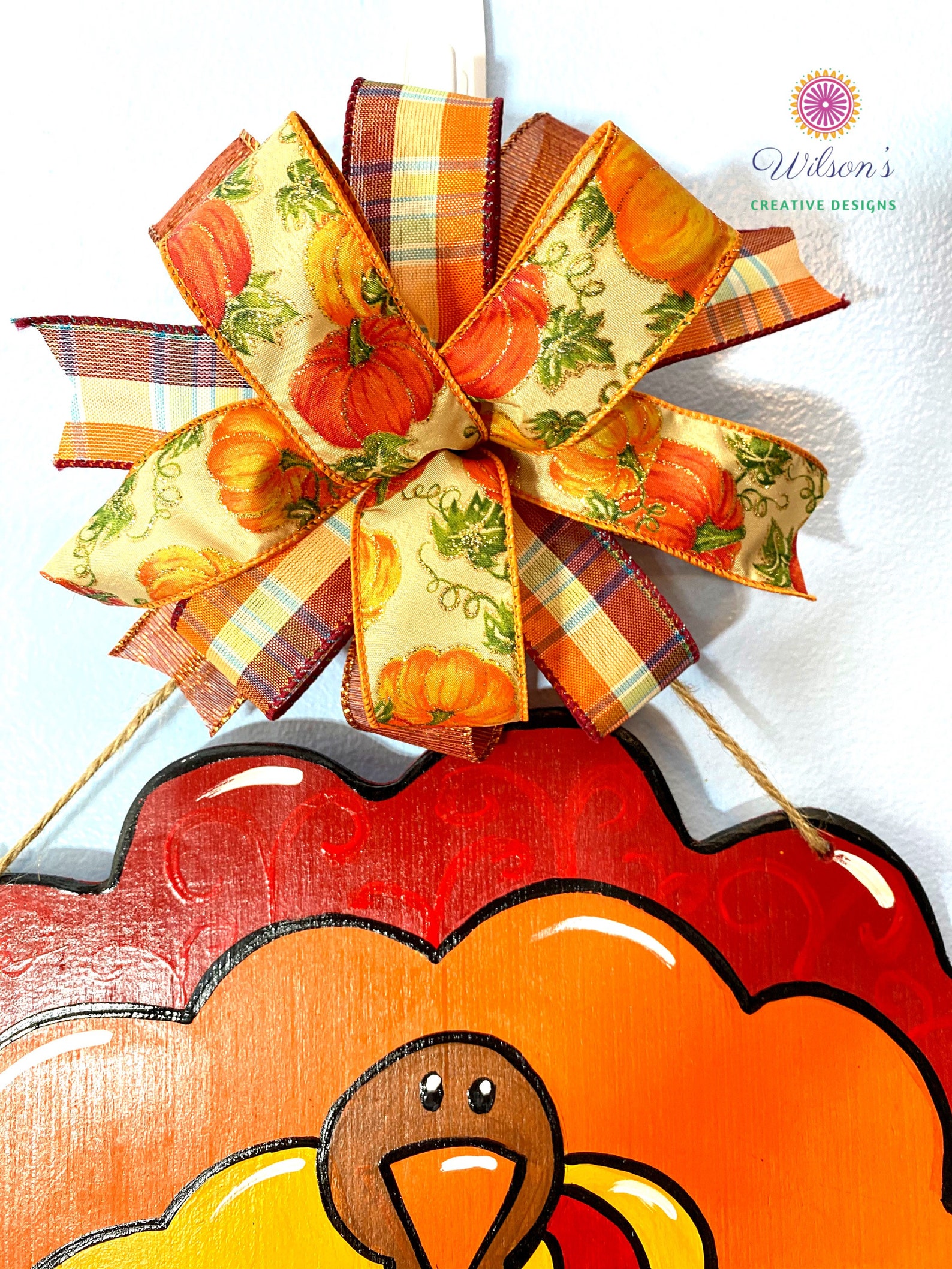 Turkey Door Hanger Thanksgiving Door Hanger Fall Door - Etsy