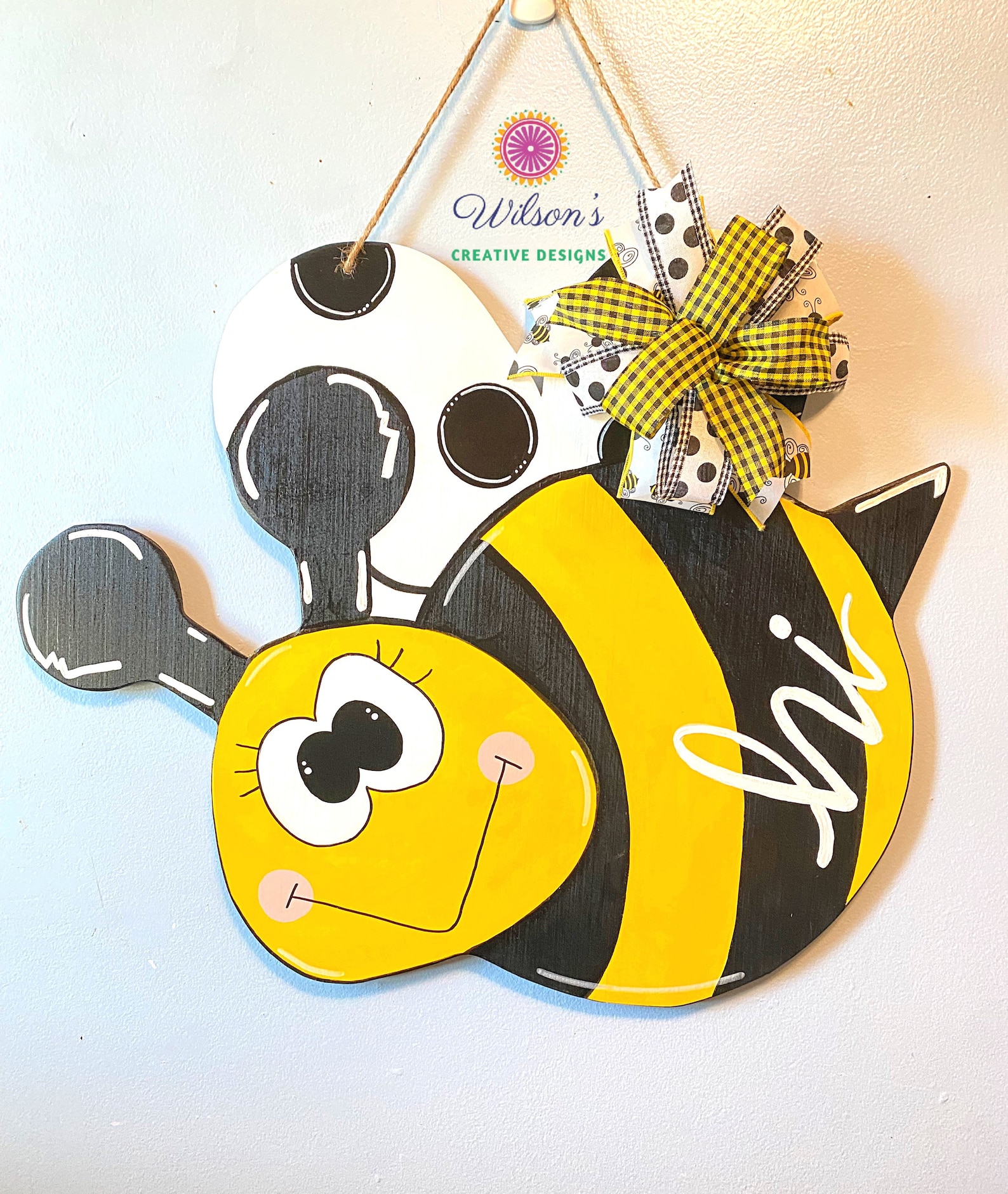 Bee Door Hanger for Front Door Bee Decor for Classroom Bee | Etsy