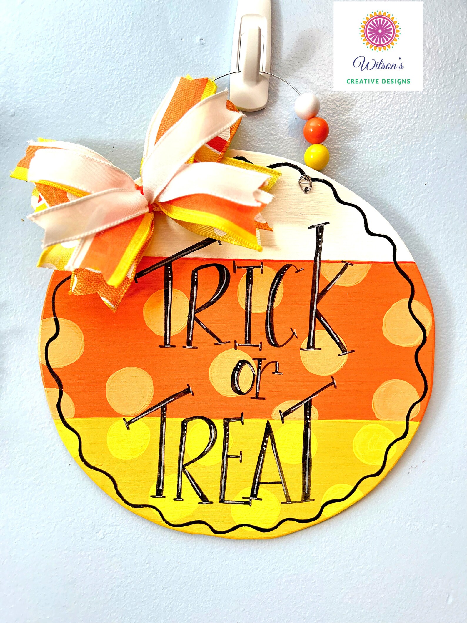 Candy Corn Door Hanger, Fall Door Hanger for Front Door, Happy Fall ...