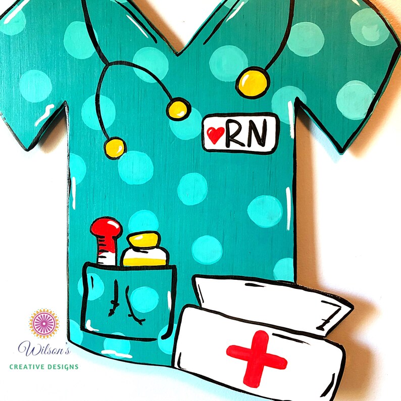 Scrub Door Hanger for Front Door Nurse Scrub Door Decor | Etsy