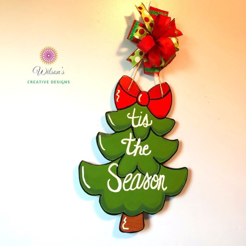 Christmas Tree Door Hanger Christmas Door Hanger Christmas | Etsy