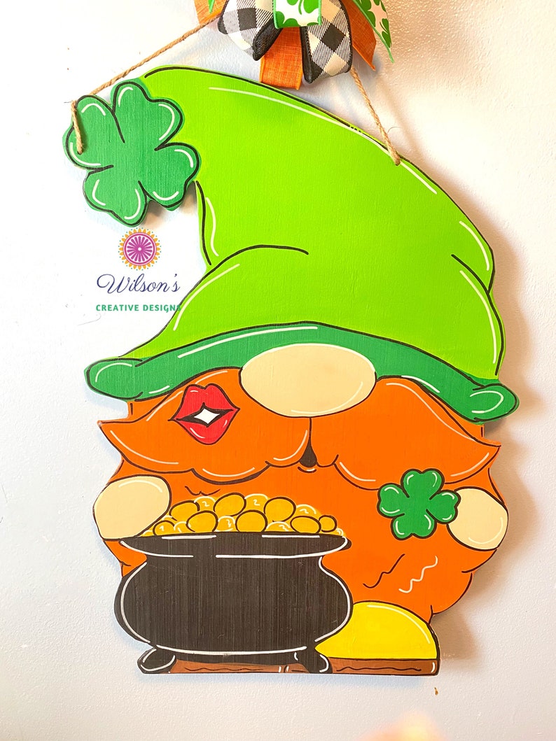 Leprechaun Door Hanger, St Patty’s Decor for Front Door, St Patrick’s ...