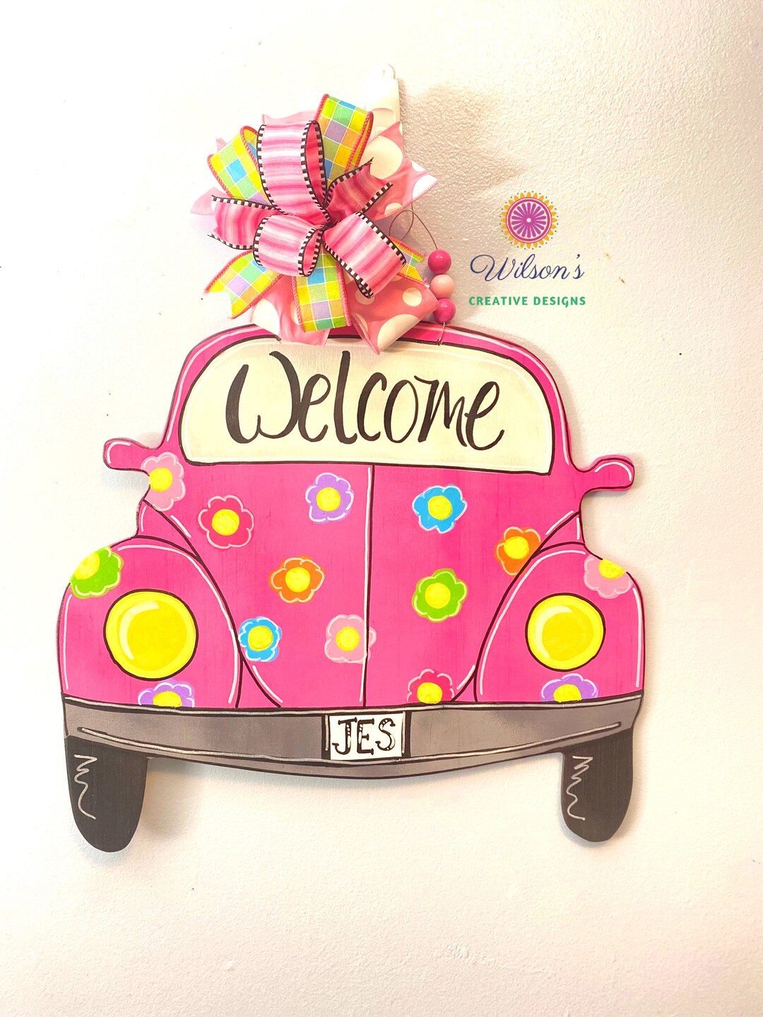 Beetle Bug Door Hanger, Volkswagen Bug Wall Decor, Teacher Door Decor ...